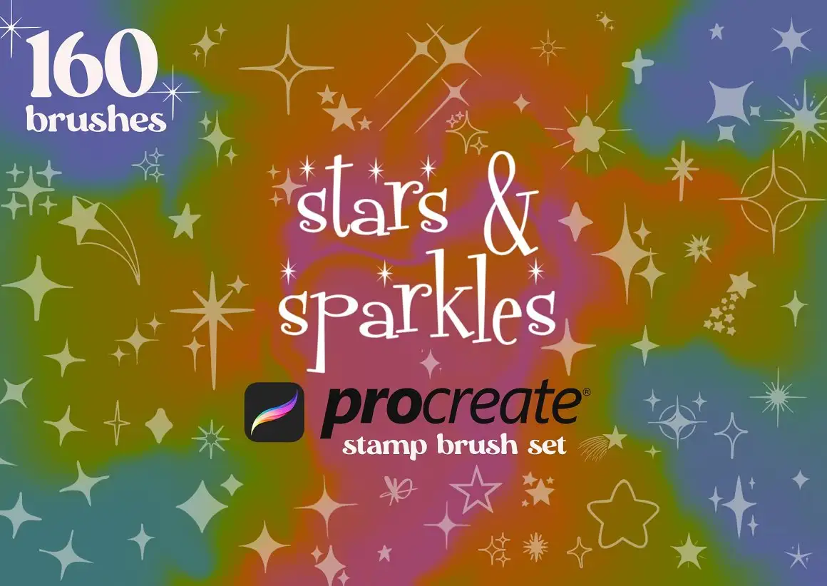 Star & Sparkles Procreate Stamps Free Download