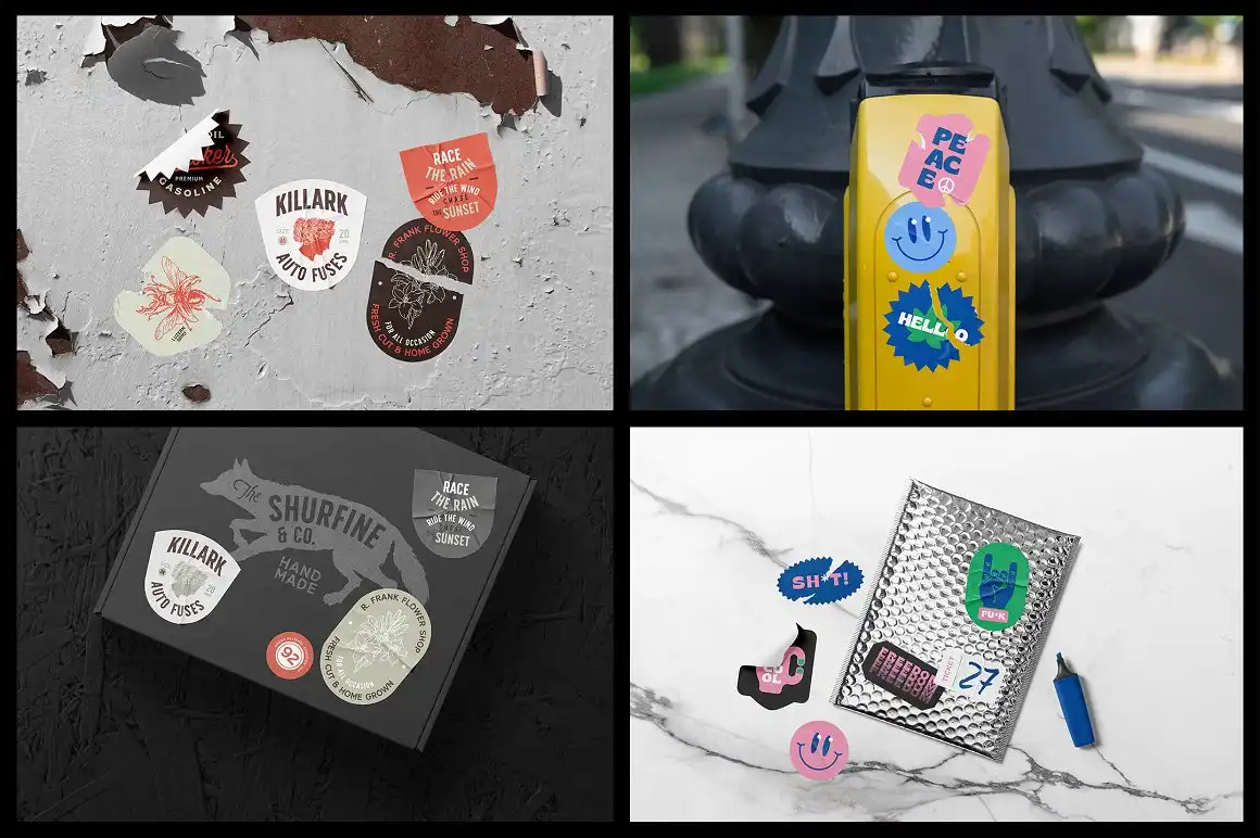 Sticker Mockups - Shape Generator Free Download