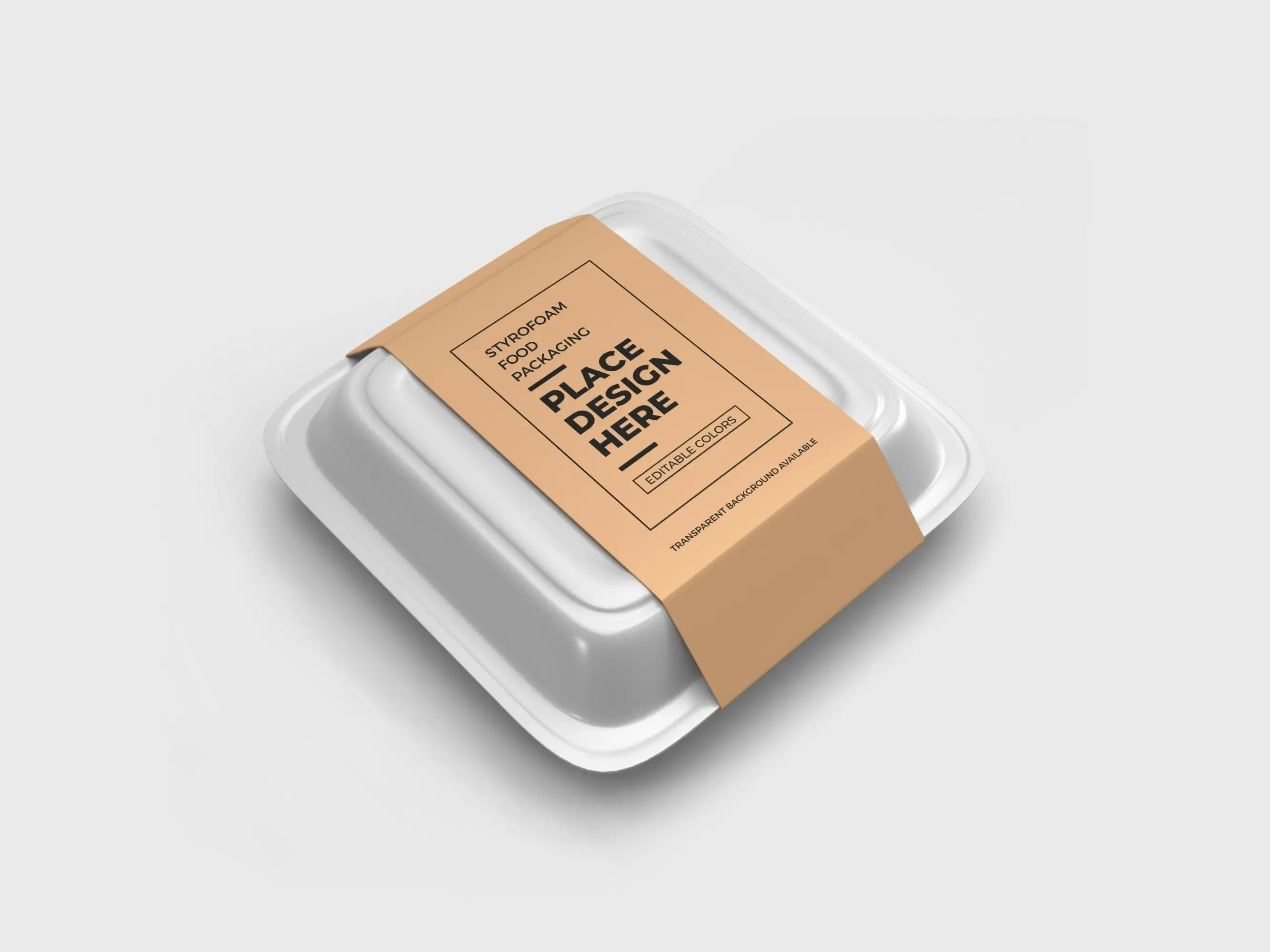 Styrofoam Food Box Packaging Mockup Template Bundle Free Download