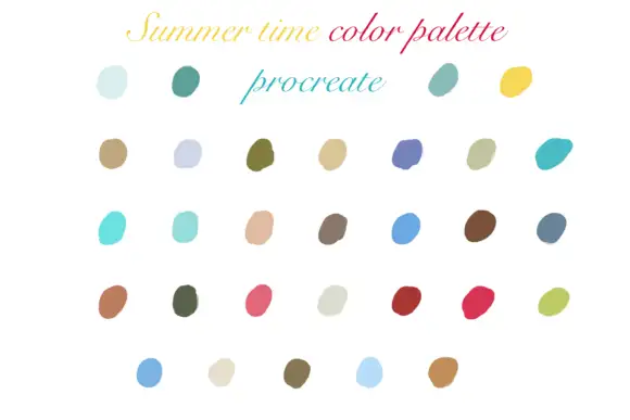 Summer Procreate Brush Stamps Ipad - Brushes Pack