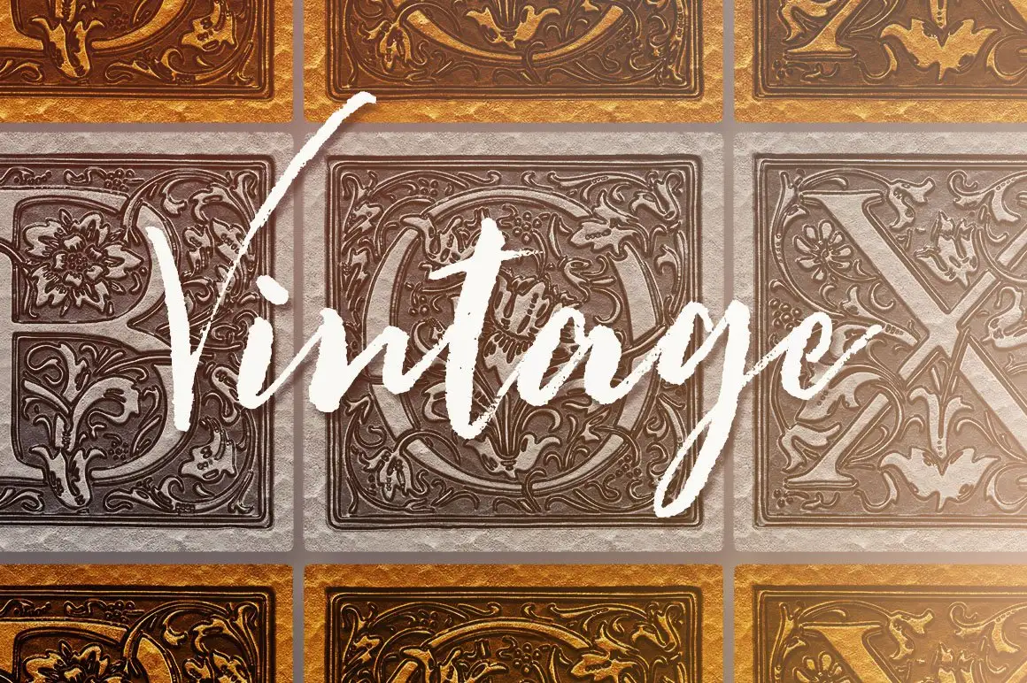 Vintage Blocks – 3D Lettering Free Download