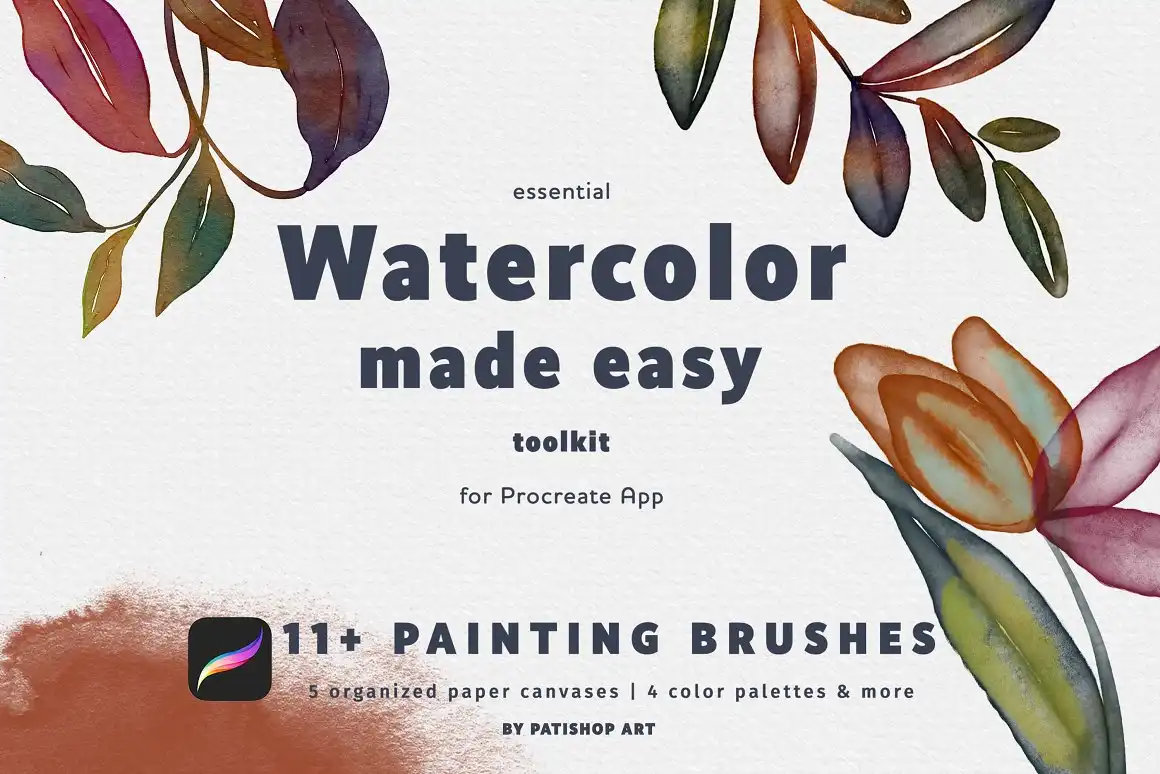 Watercolor Made Easy Procreate Kit - Free Download