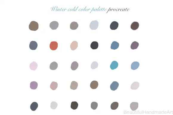 Winter Color Palette Procreate Swatches Free Download