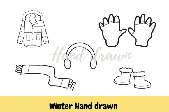 Winter Procreate Hand Drawn Brush Stamps | BrushesPack
