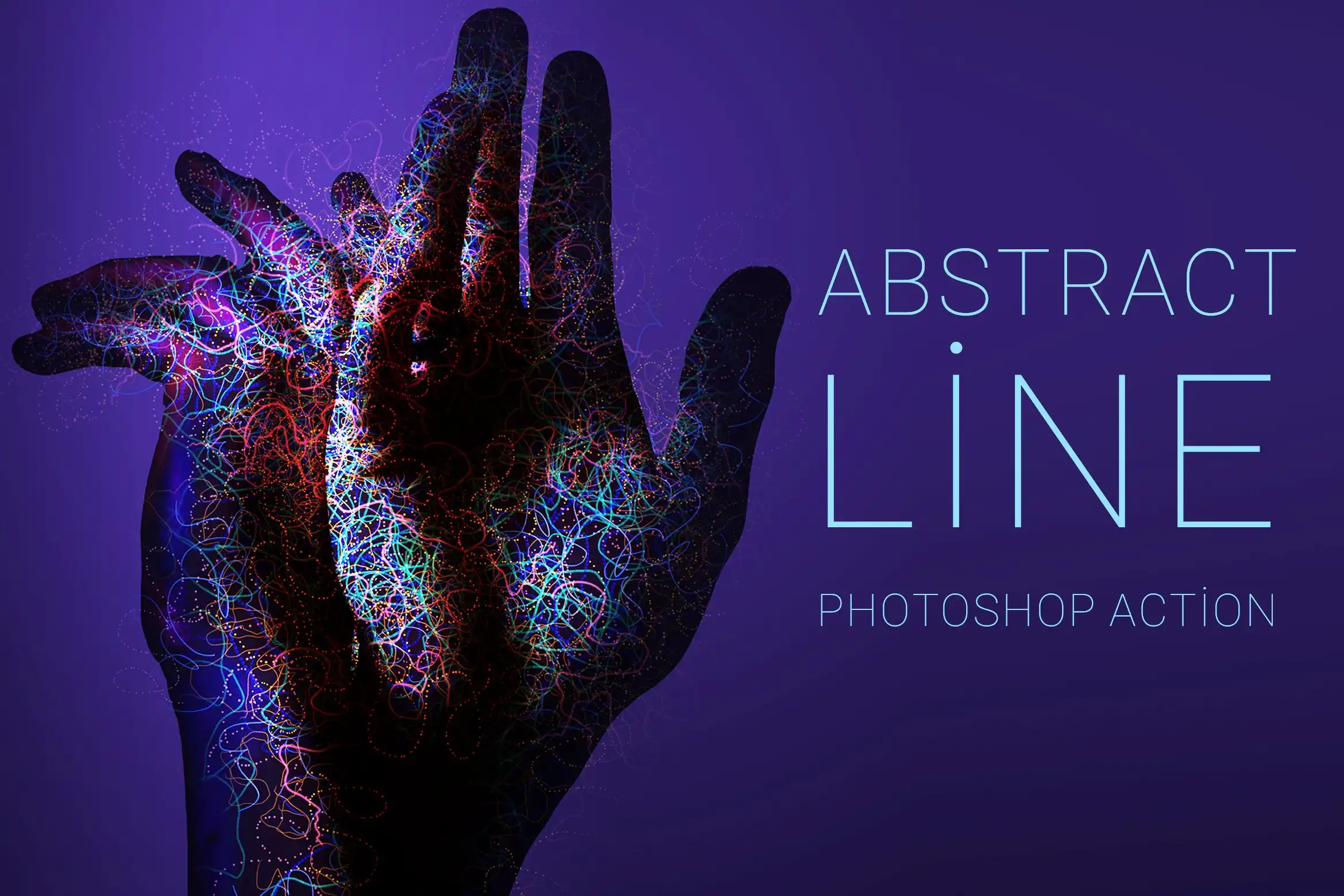 Abstract Line Photoshop Action - Free Download
