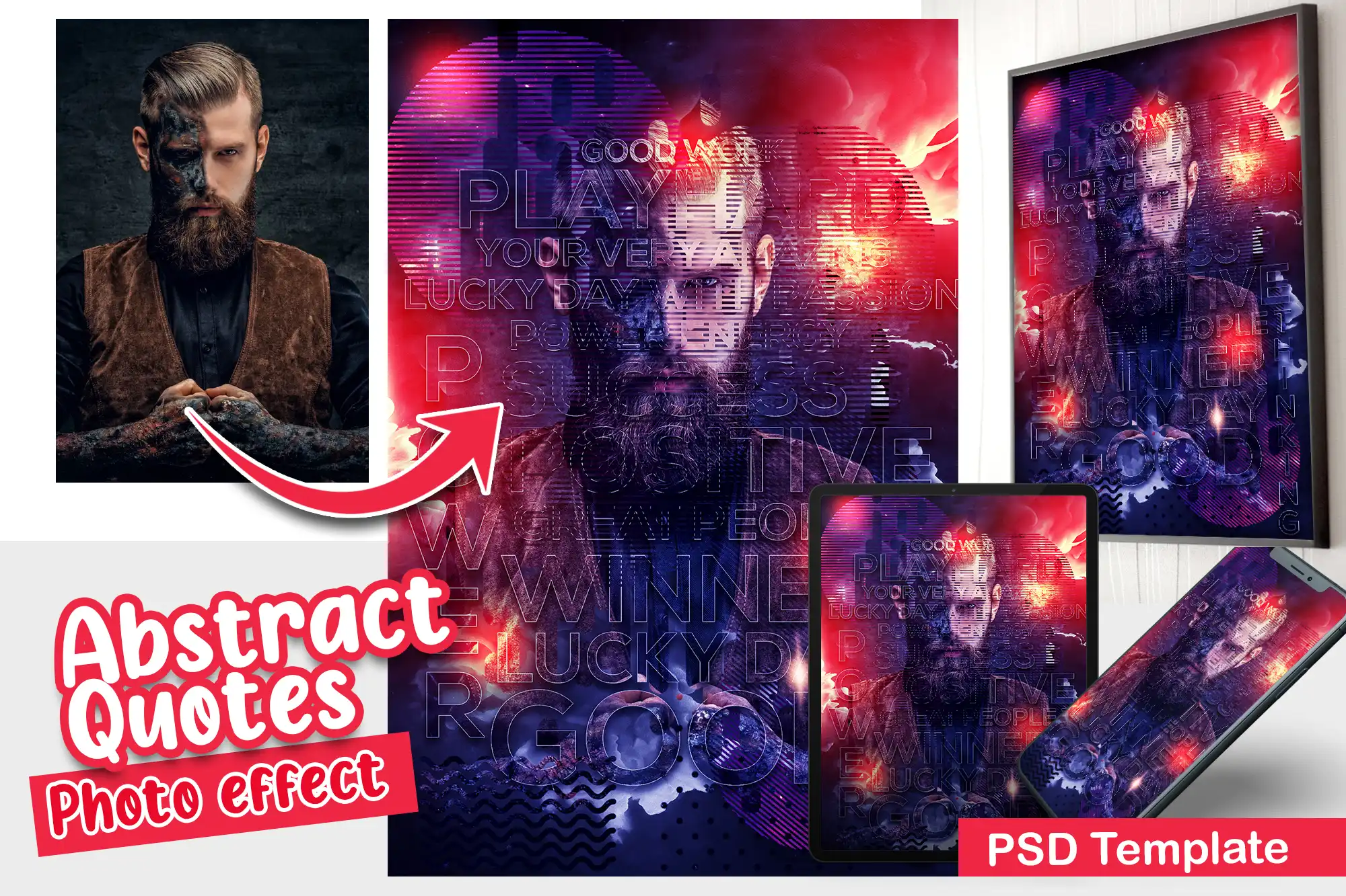 Abstract Quotes Photo Template - Free Download