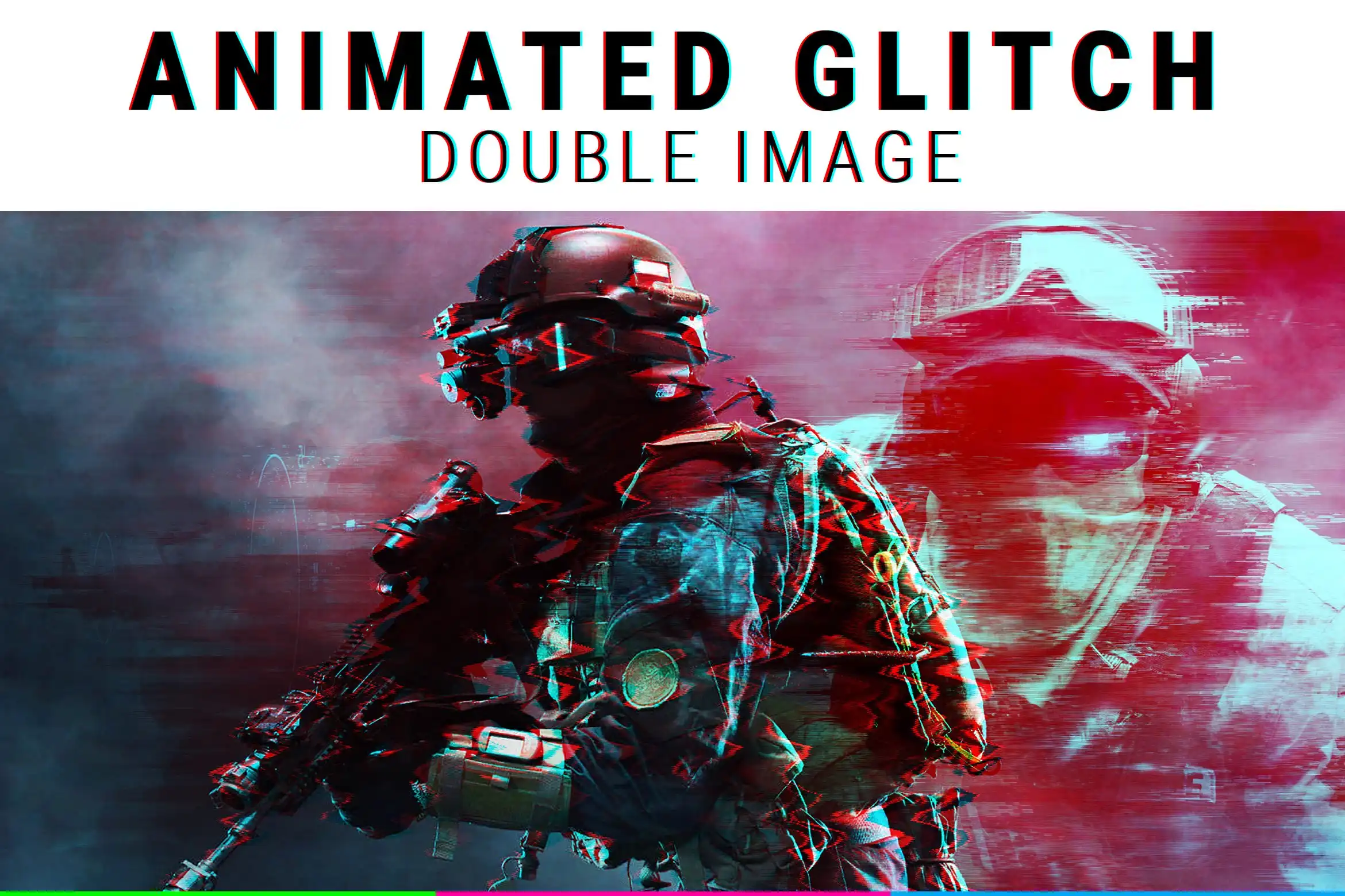 Animated Glitch Double Image Free Download