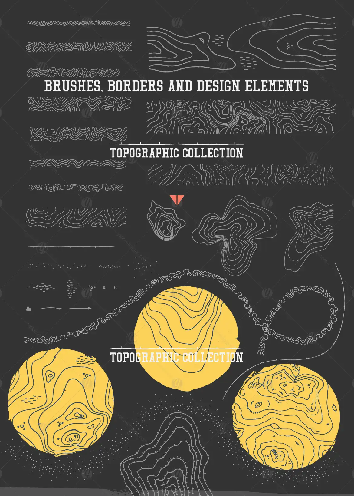 Authentic topographic illustrator collection Free Download