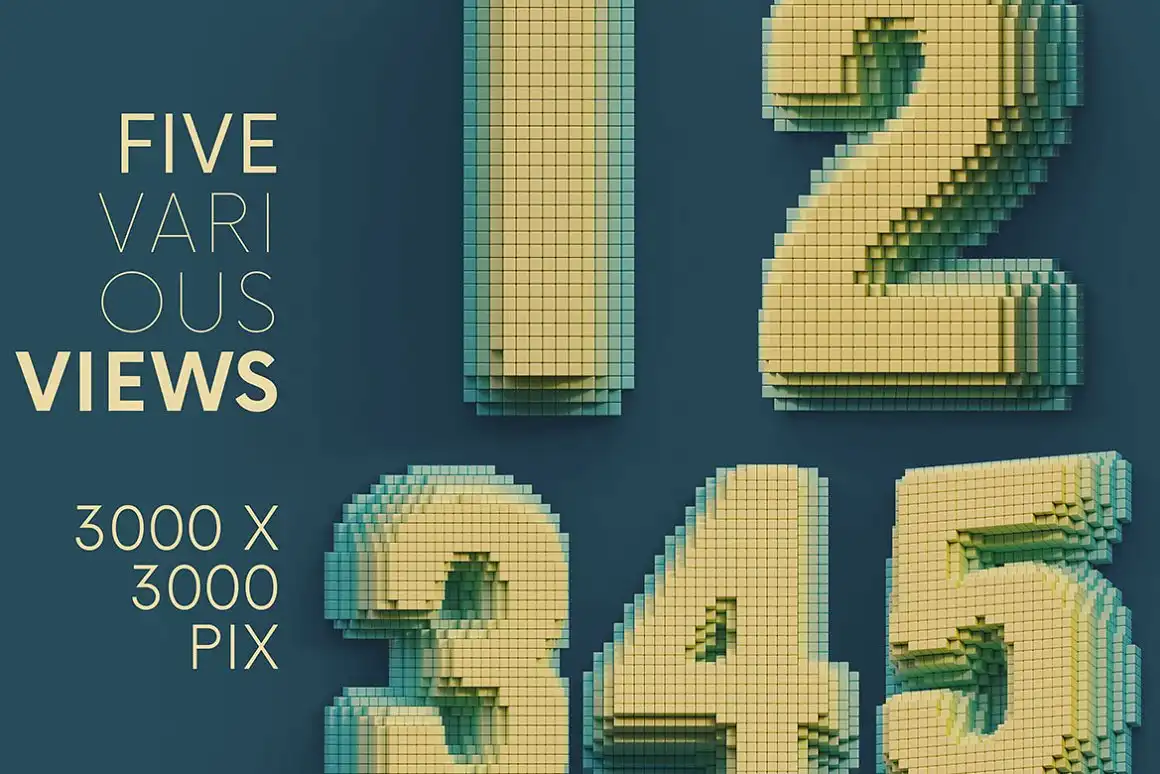 Bold Pixel - 3D Lettering - Free Download