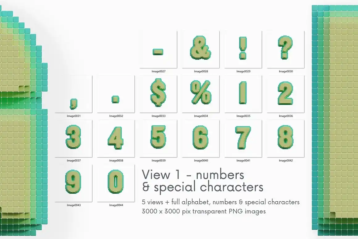 Bold Pixel - 3D Lettering - Free Download