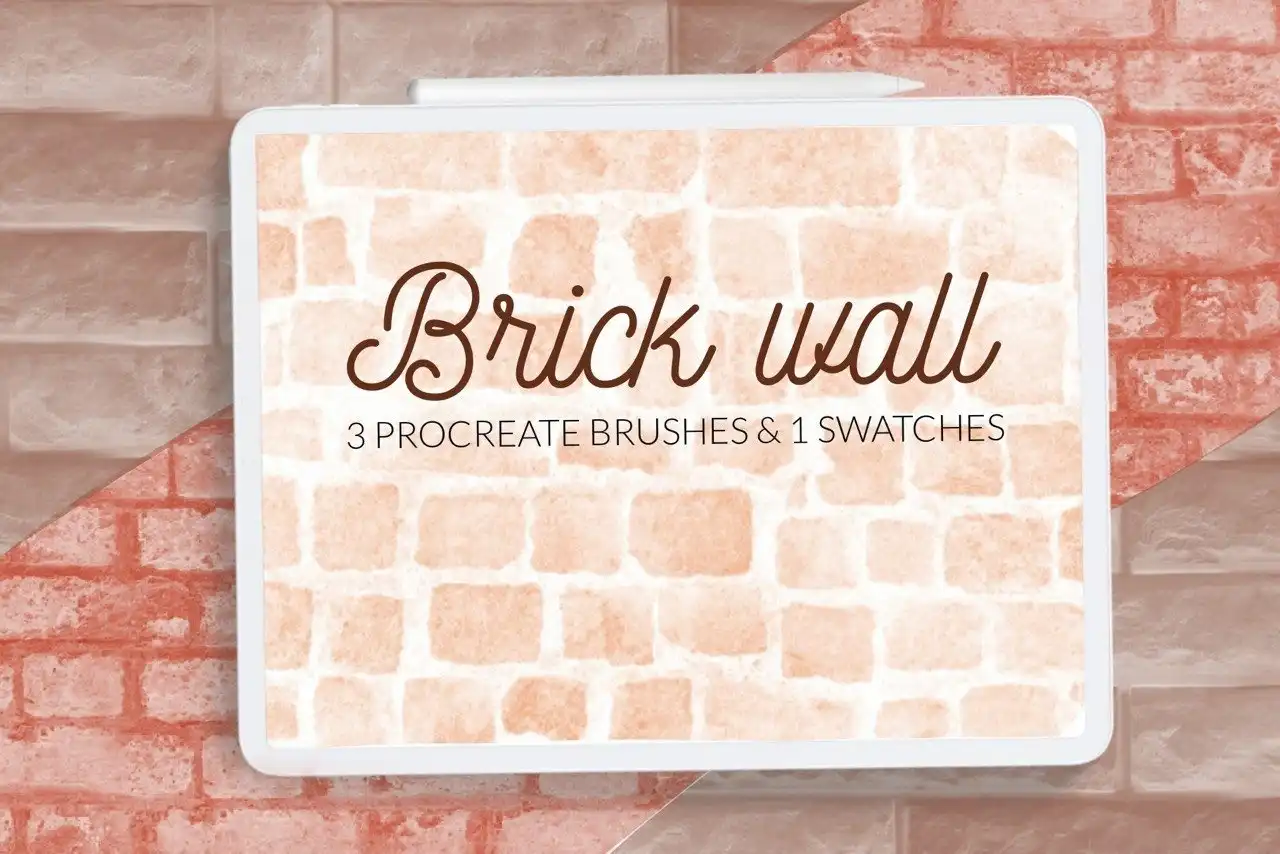 Bricks wall Procreate brushes. Interior bricks brushes Free Download