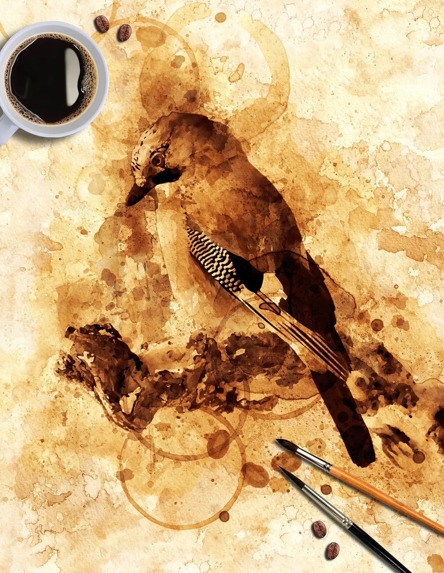 Coffee Stain Art Photoshop Action Free Download