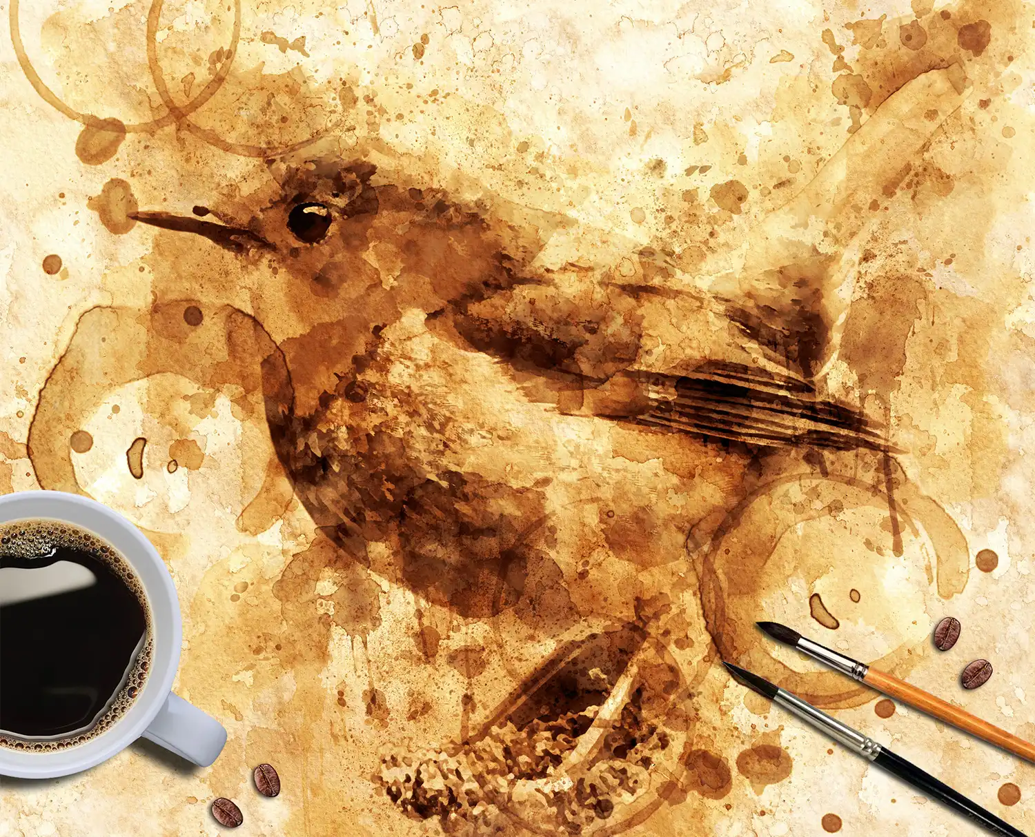 Coffee Stain Art Photoshop Action Free Download