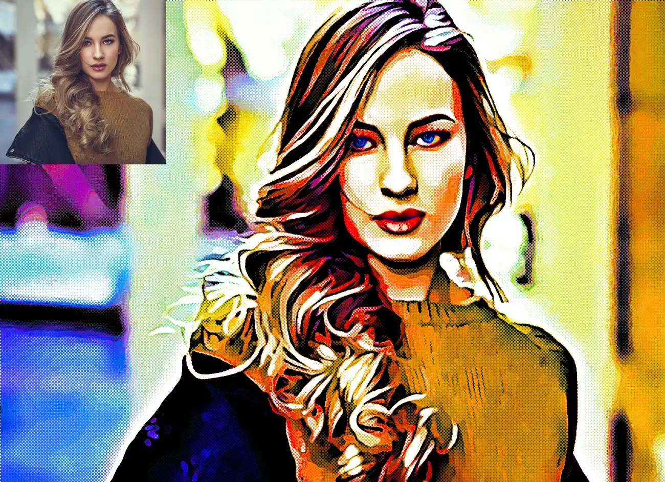 Comic Effect Photoshop Action - Free Download