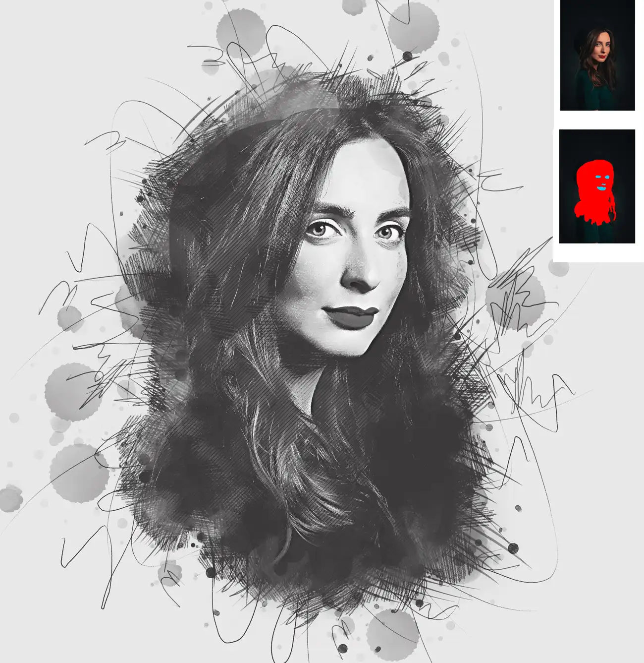 Dual Art Photoshop Action - Brushes Pack