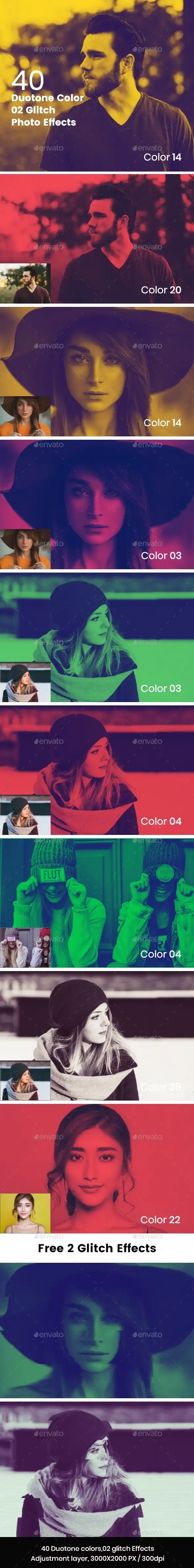 Duotone Color Effects Photo Template Free Download