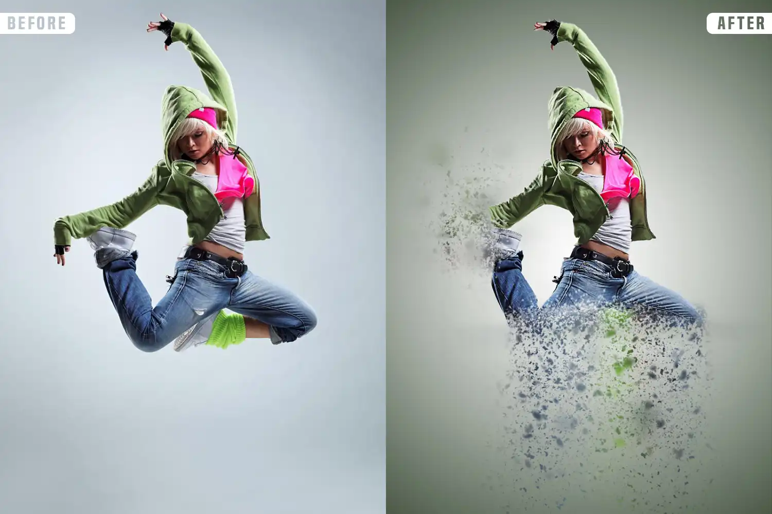 Dust Dispersion Photoshop Action Free Download