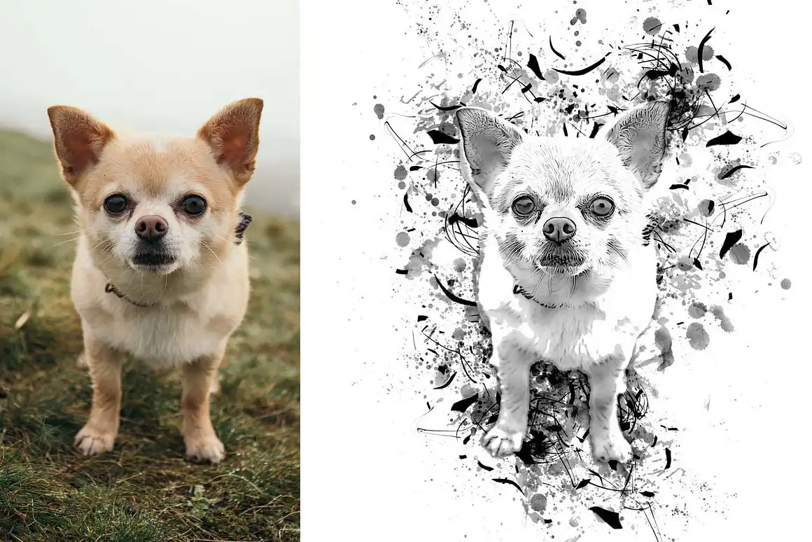 Easy Ink Art Photoshop Action - Brushes Pack