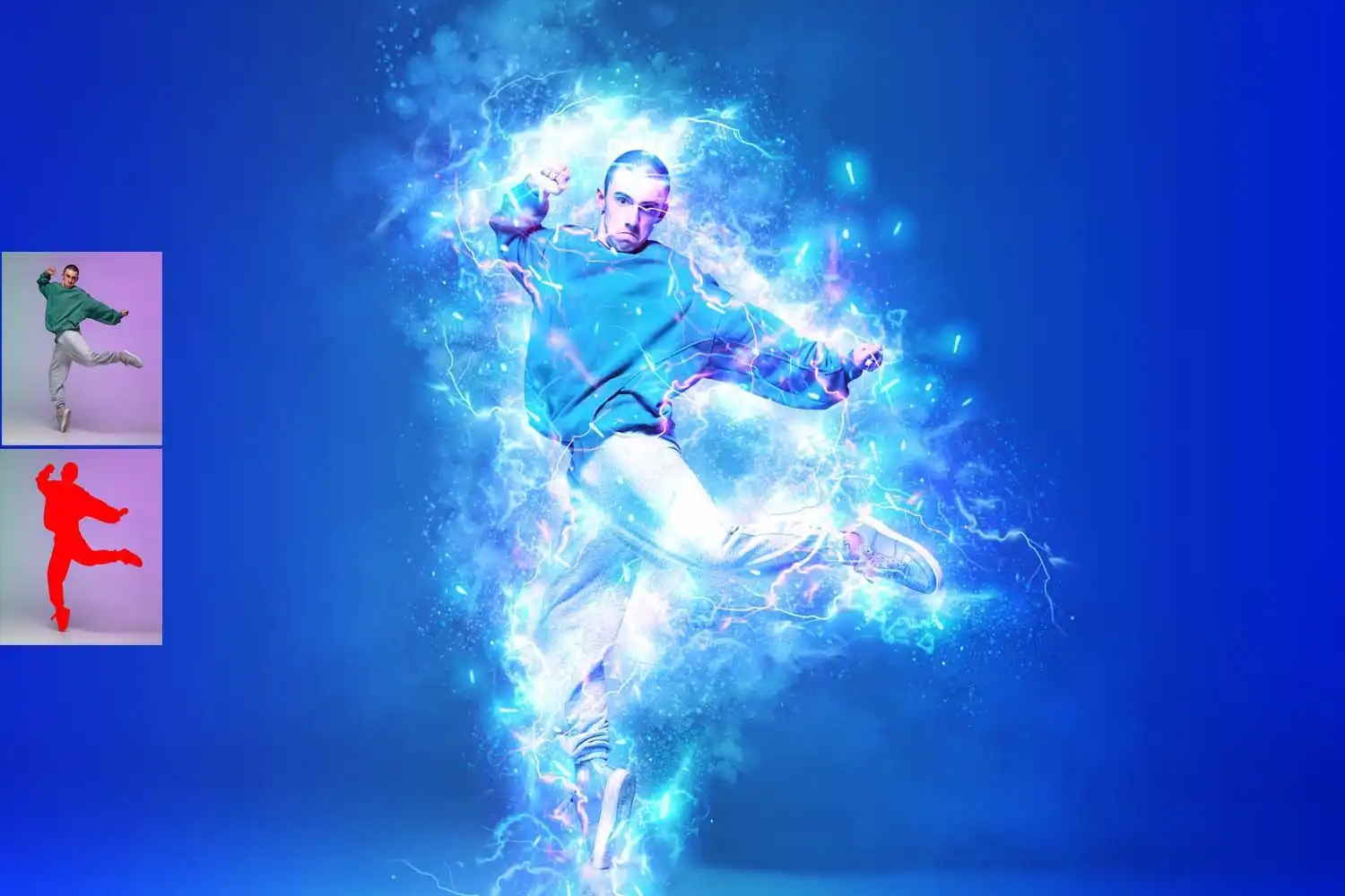 Electric Effect Photoshop Action Free Download
