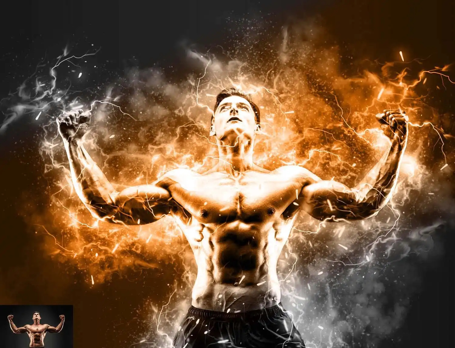 Electric Effect Photoshop Action Free Download