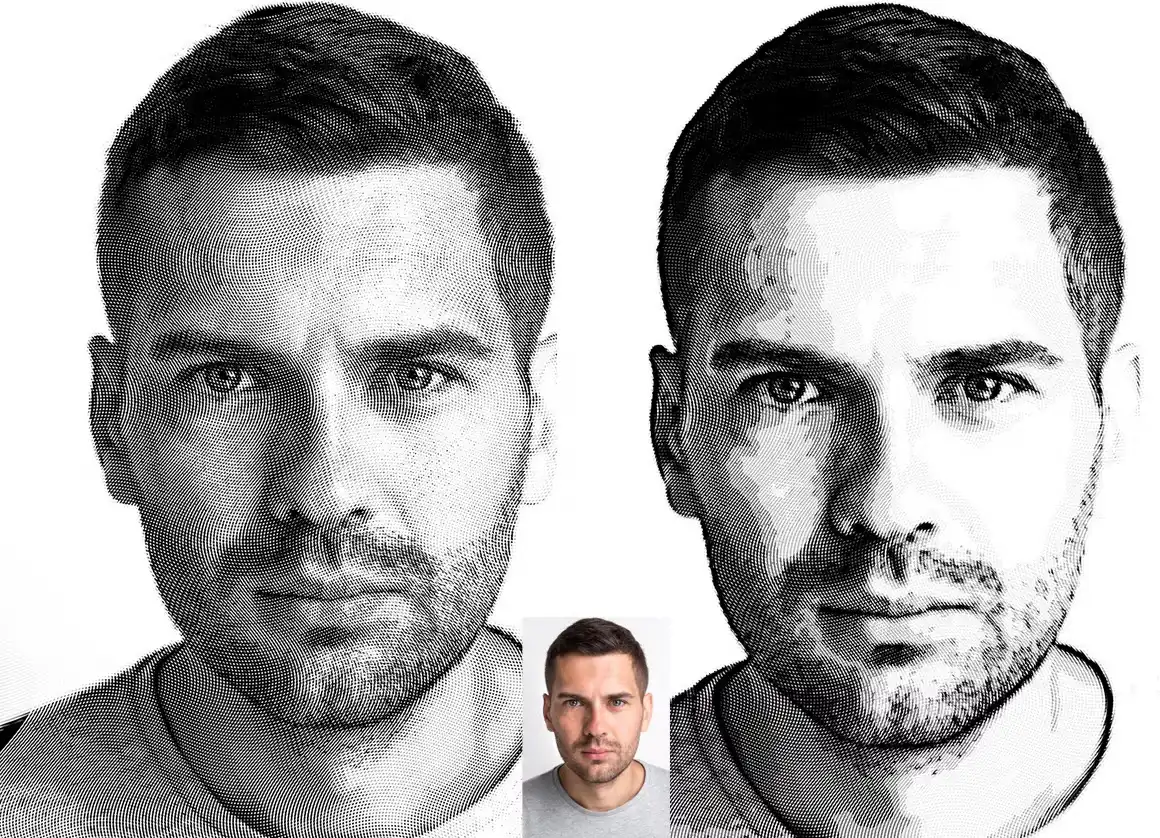 Engraved Effect Photoshop Action Free Download