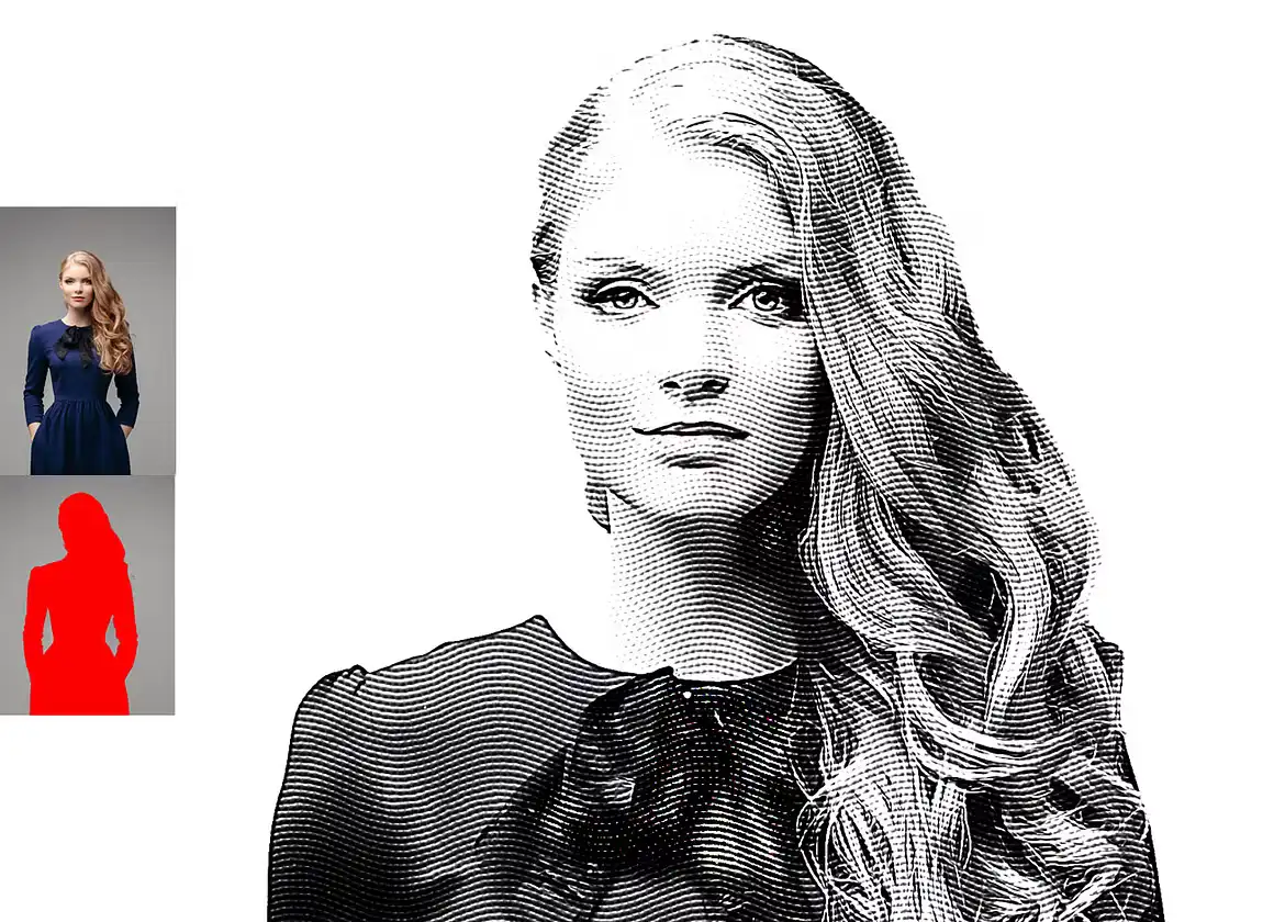 Engraved Effect Photoshop Action Free Download