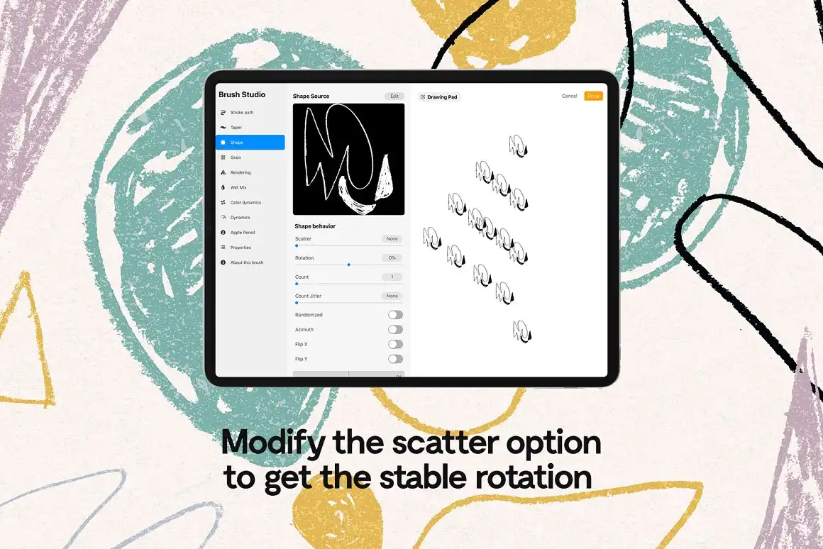 Figura 65 Procreate Shape Brushes - Brushes Pack