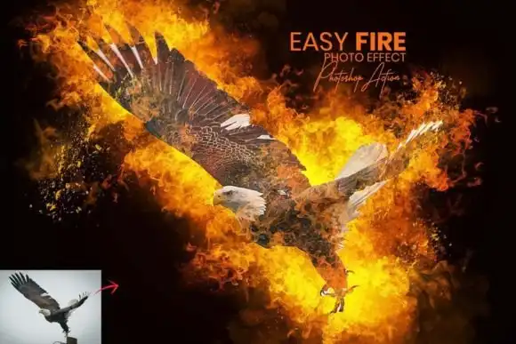 Fire Photo Effect Photoshop Actions Free Download