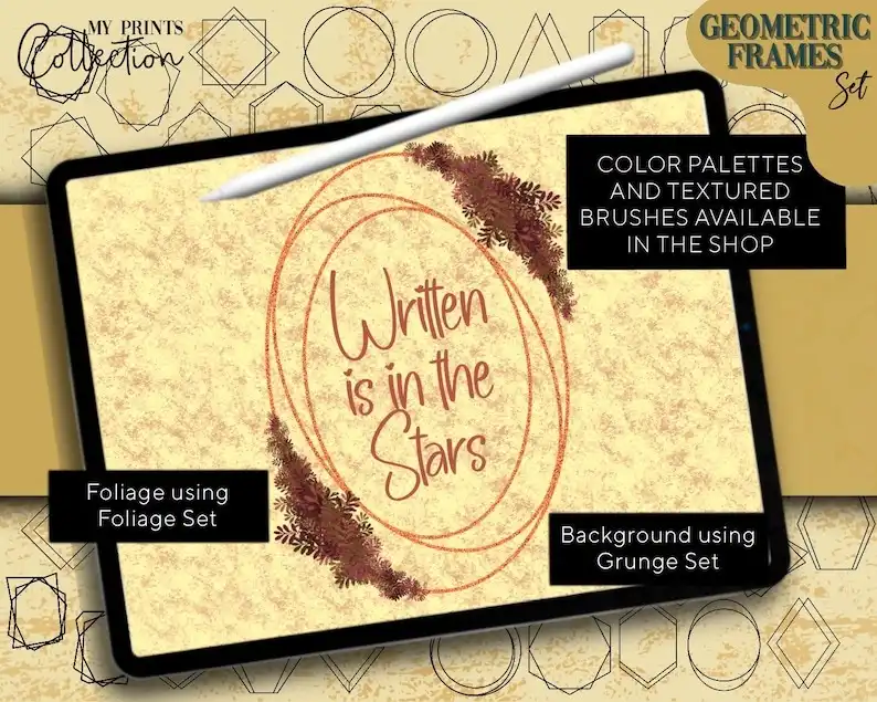 Geometric Frames Procreate Brush Set - Free Download