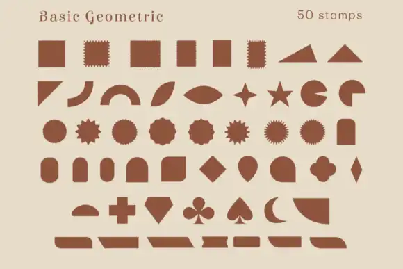 Geometric Procreate Stamps - Brushes Pack