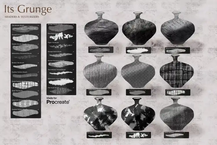 Grunge Texture Brushes For Procreate Free Download