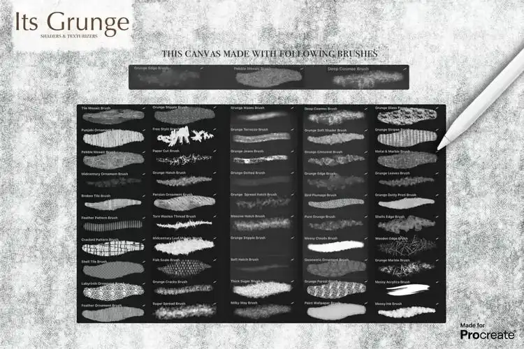 Grunge Texture Brushes For Procreate Free Download