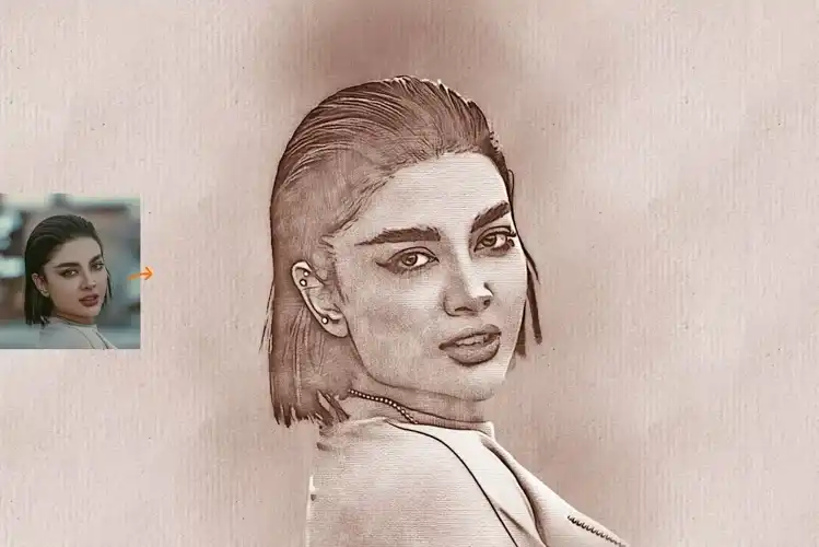 Hand Sketch Photoshop Action Free Download