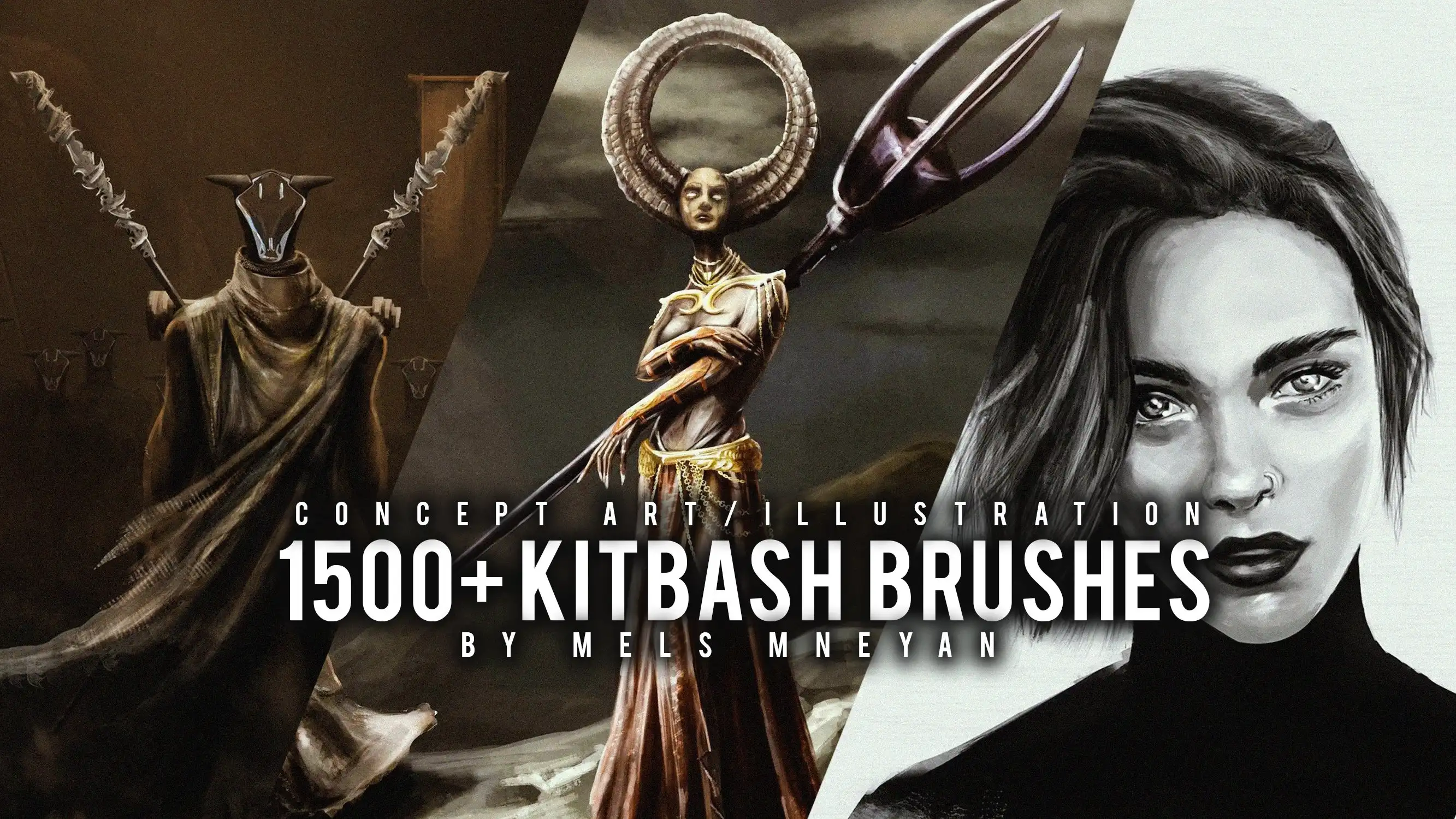 Kitbash Brushes for Concept art for Photoshop - Free Download