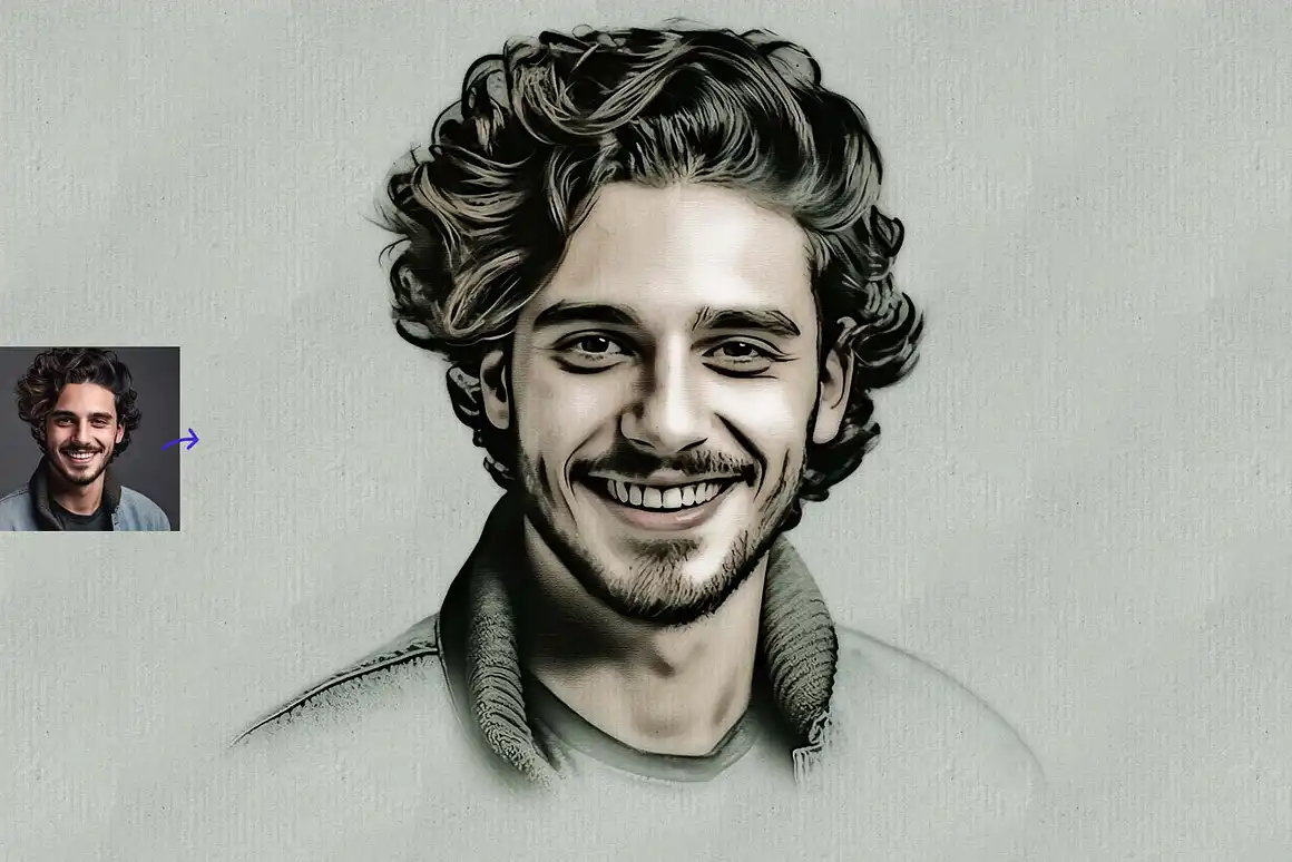 Line Drawing Effect Photoshop Action Free Download