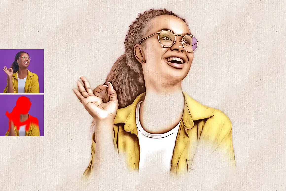 Line Drawing Effect Photoshop Action Free Download