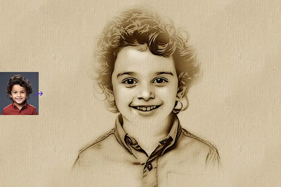 Line Drawing Effect Photoshop Action Free Download