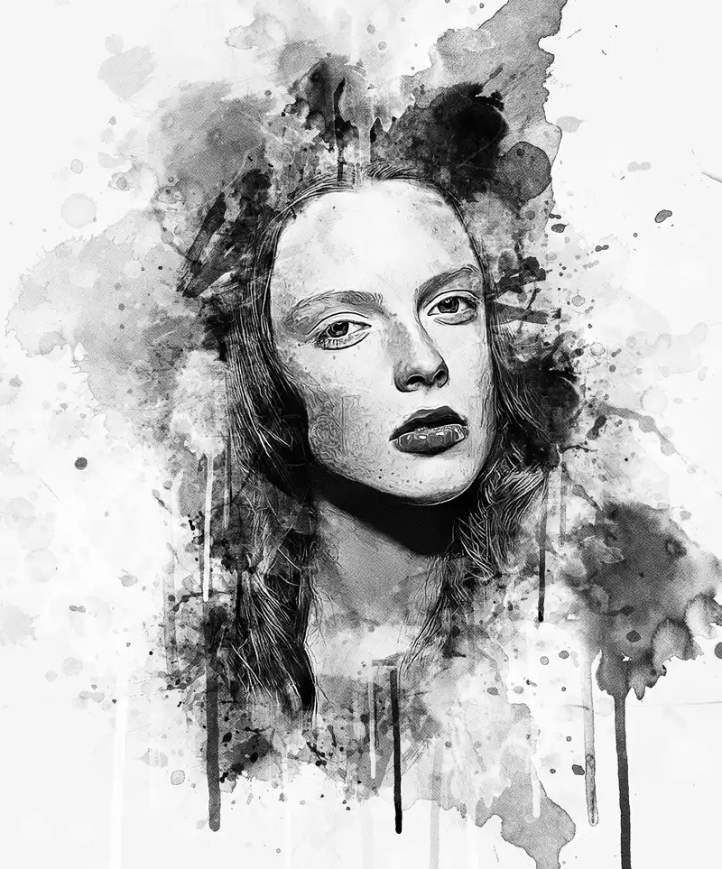 Mixed Ink Sketch Photoshop Action - Free Download