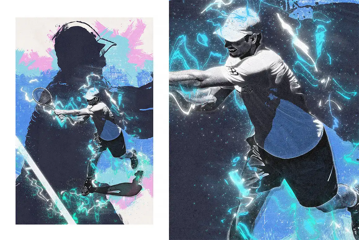 Neon Dust Photoshop Action Free Download