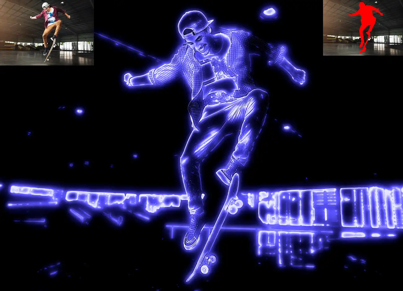 Neon light Photo Effect - Free Download