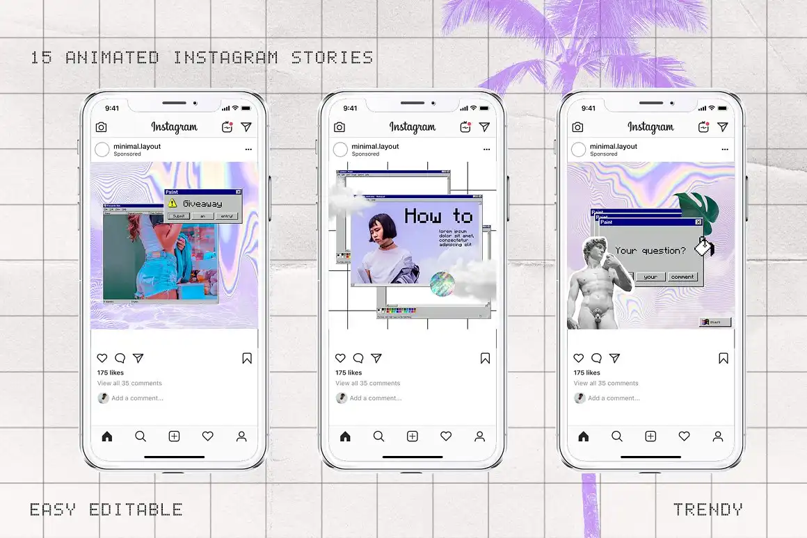 Old Computer Insta template Ps Canva - Free Download