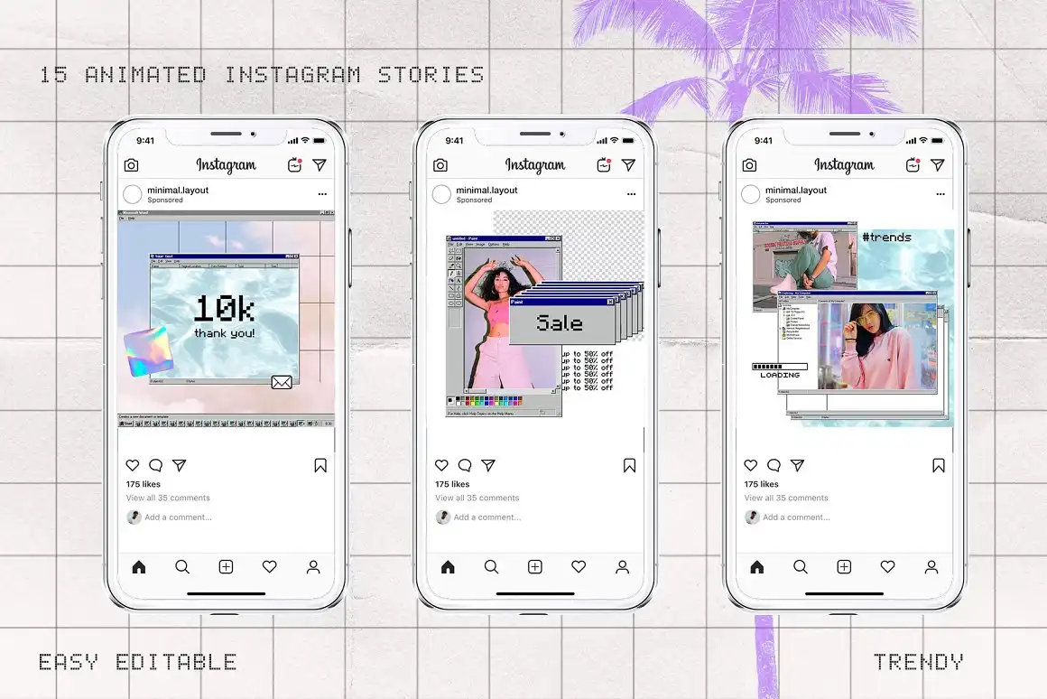 Old Computer Insta template Ps Canva Free Download