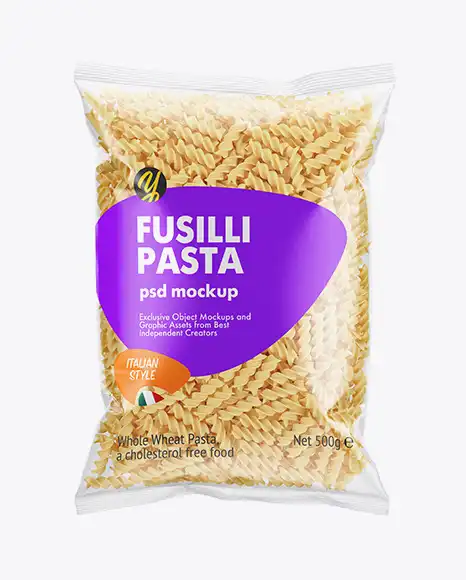 Plastic Bag With Fusilli Pasta Free Download
