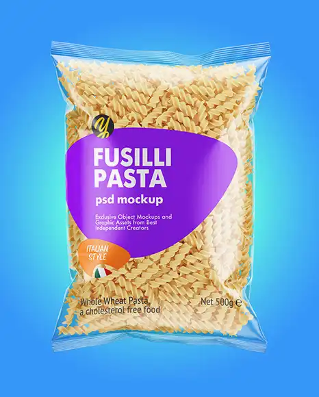 Plastic Bag With Fusilli Pasta Free Download
