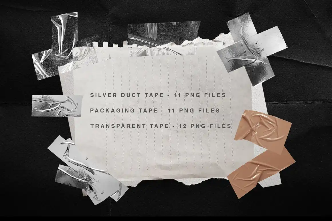 Plastic Wrap & Torn Paper Bundle - Free Download