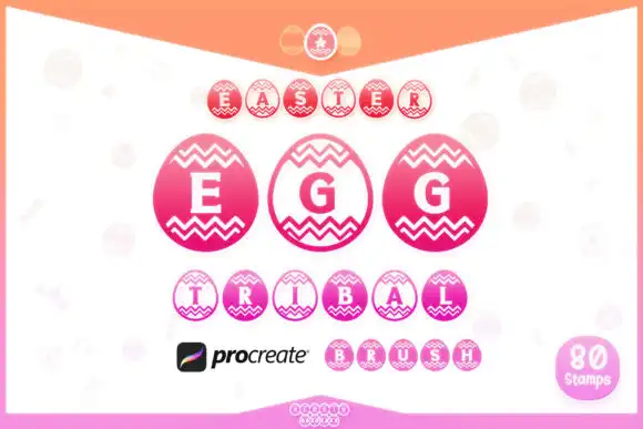 Procreate Brush Easter Egg Tribal Letter Free Download