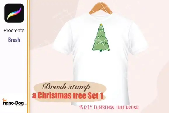 Procreate Christmas tree brush Free Download