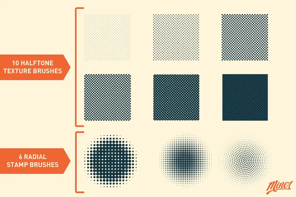 Procreate Clean Halftone Brushes - Brushes Pack