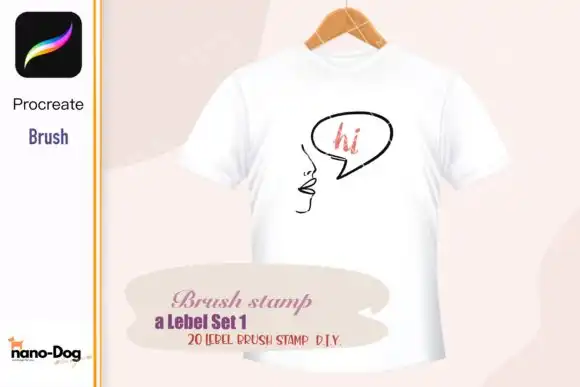 Procreate label brush stamp best for you - Free Download