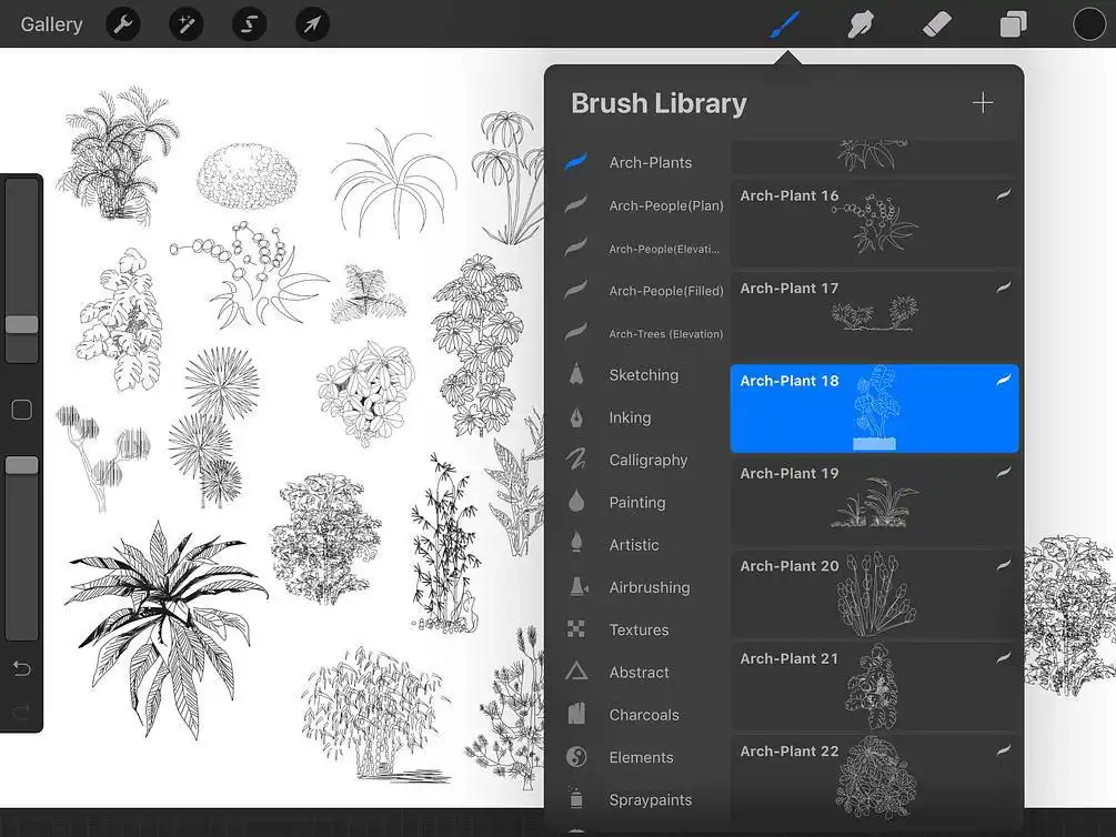 Procreate Line Art and Architecture Brush Suite Free Download
